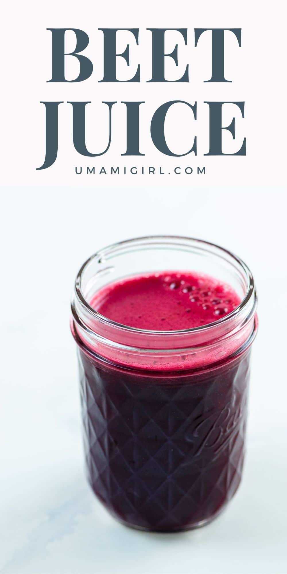 Beet Juice Recipe (Boost Athletic Performance or Simply Sip) - Umami Girl
