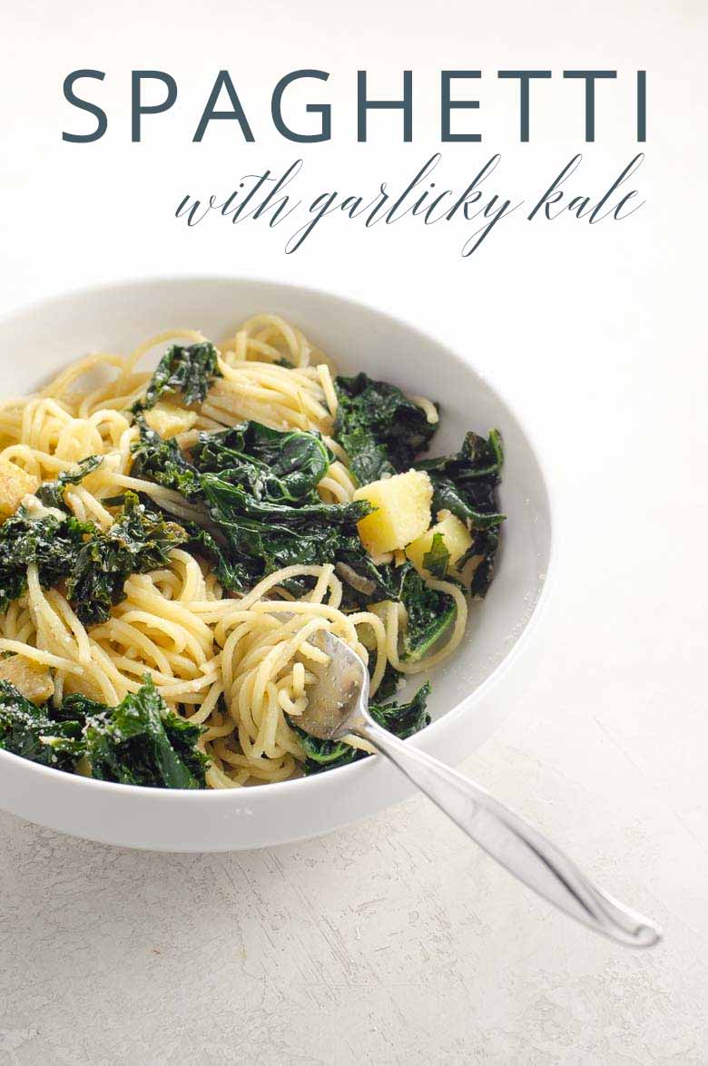 Spaghetti Recipe with Garlicky, Lemony, Creamy Kale | Umami Girl