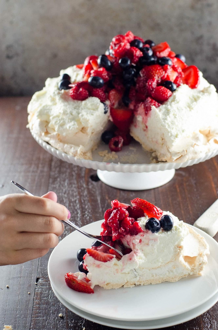 Classic Pavlova Recipe with Mixed Berries | Umami Girl