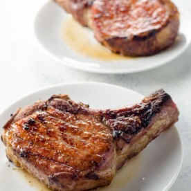 Reverse Sear Pork Chops with Quick Shallot Herb Pan Sauce - Umami Girl