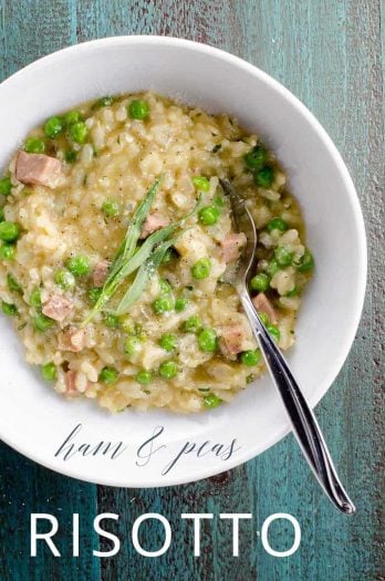 Risotto Recipe with Ham, Peas, Feta and Tarragon | Umami Girl