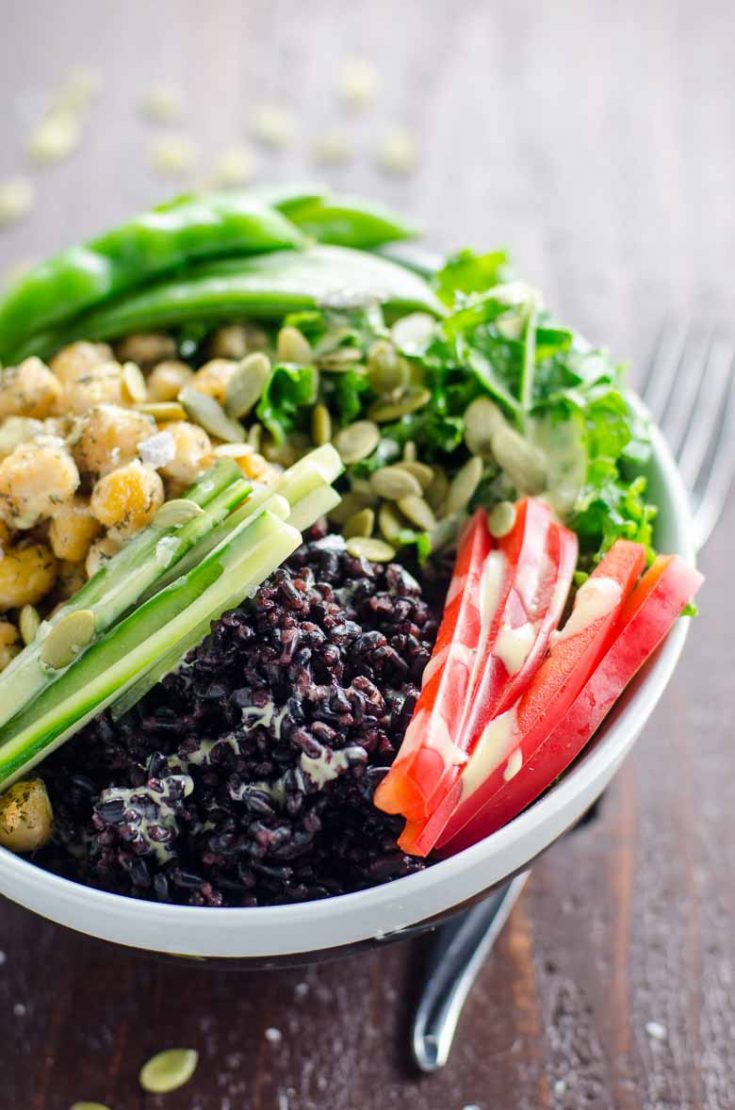 Vegan Buddha Bowl with Forbidden Rice - Umami Girl