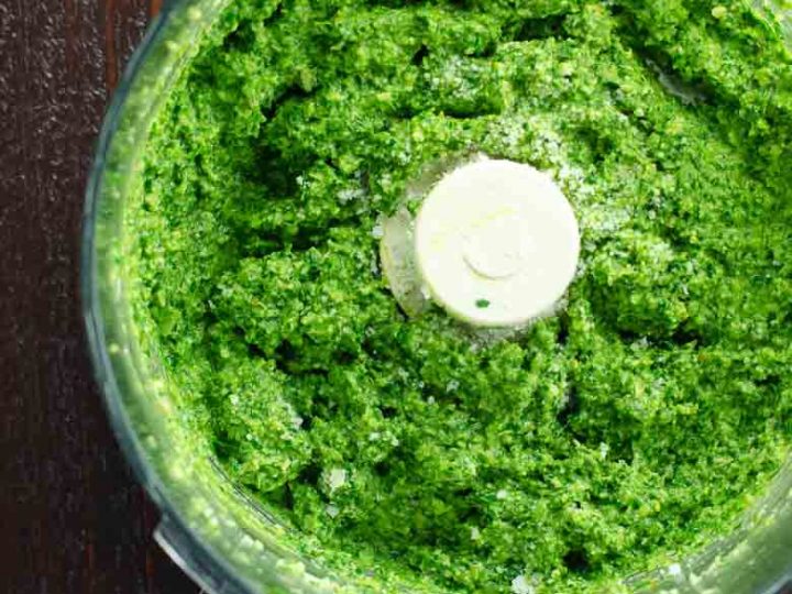 Ramp Pesto Recipe with Basil and Spinach | Umami Girl