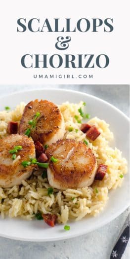 Pan-Seared Scallops with Chorizo: Quick, Easy, Elegant | Umami Girl