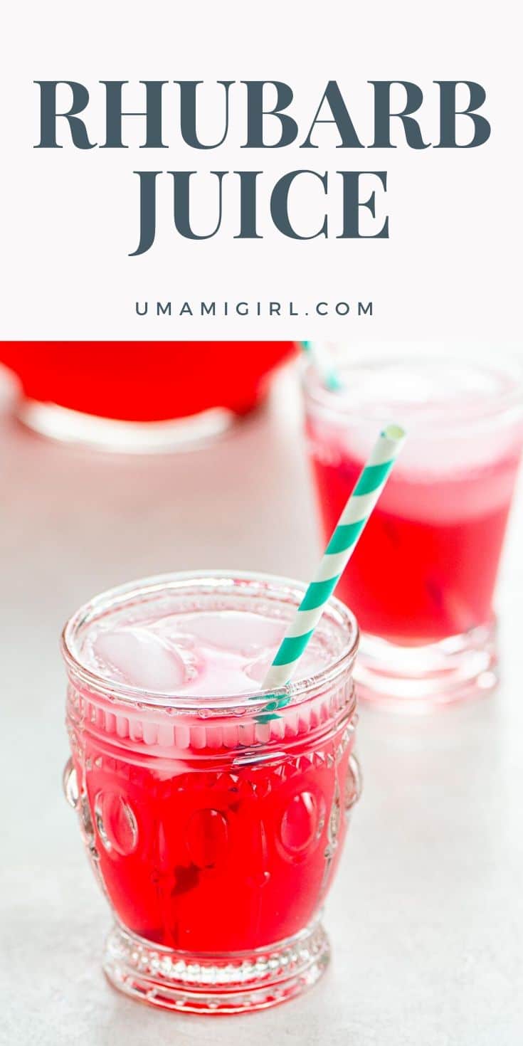 This Simple, Brisk Rhubarb Juice will Amaze You - Umami Girl