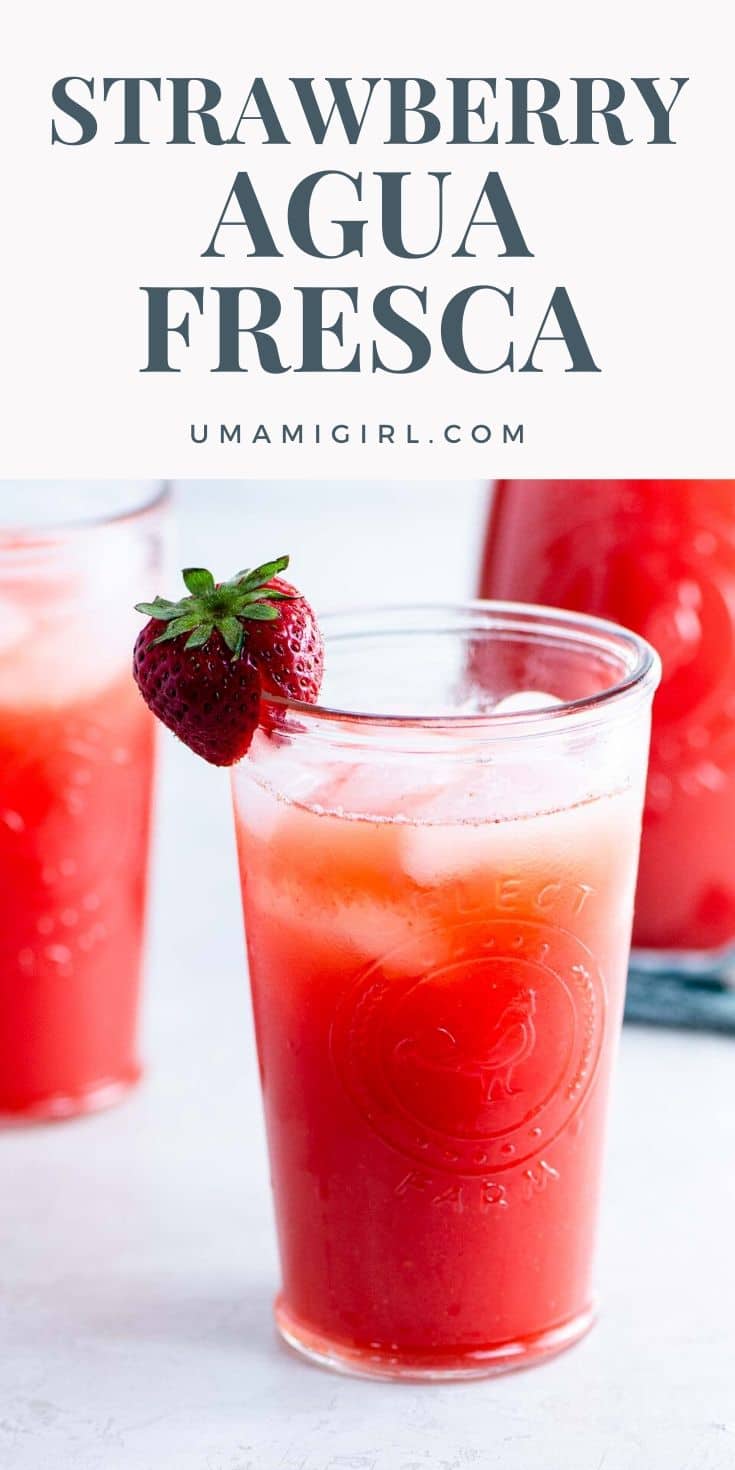 Strawberry Agua Fresca // Strawberry Water - Umami Girl