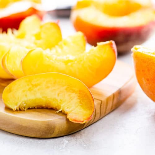 How to Cut a Peach For Any Recipe (With Video) - Umami Girl