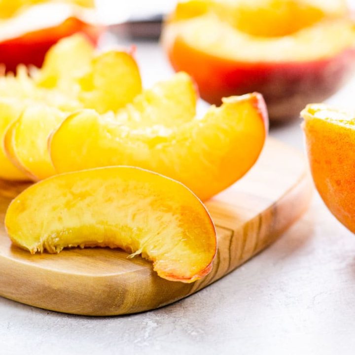 How to Cut a Peach For Any Recipe (With Video) - Umami Girl