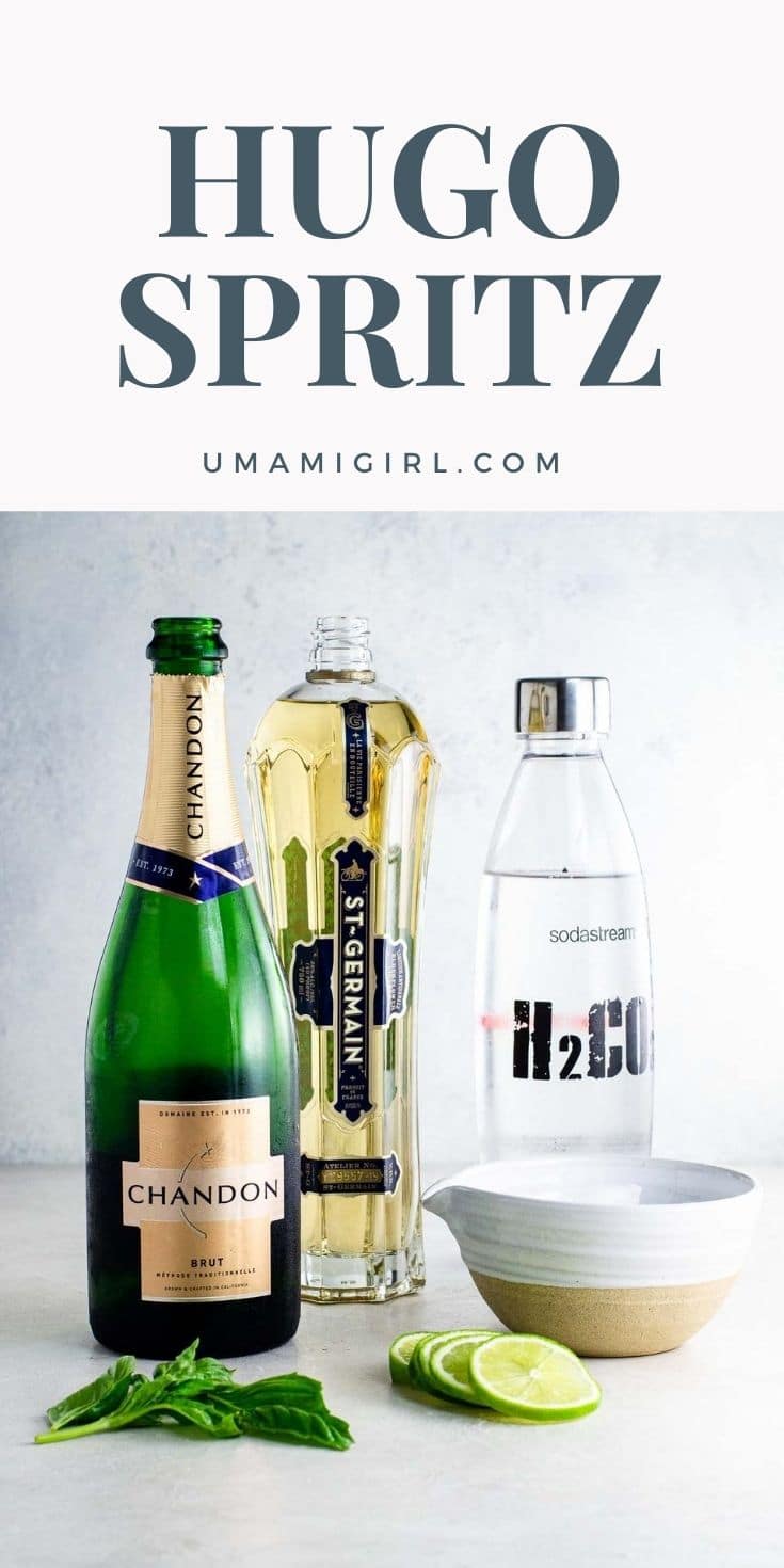 Hugo Spritz: A Sparkling Elderflower Cocktail - Umami Girl