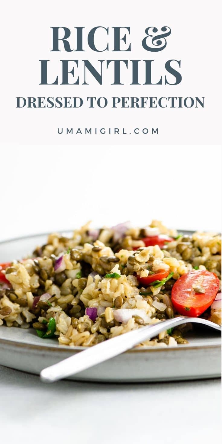 Rice and Lentils, Dressed to Perfection - Umami Girl
