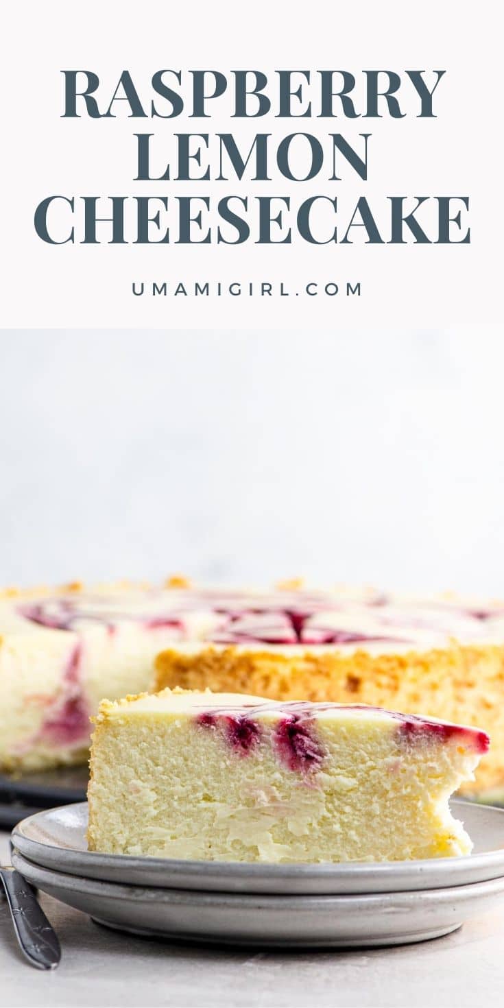 Raspberry Lemon Cheesecake (Creamy Classic Style) - Umami Girl