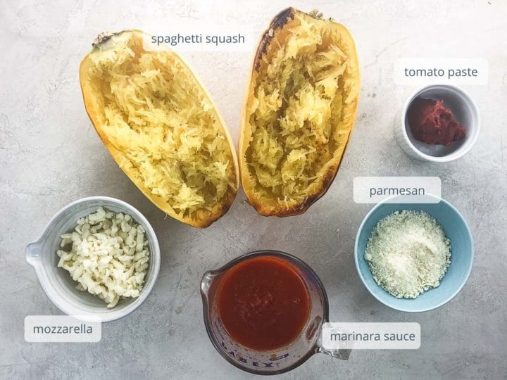 Spaghetti Squash Marinara in Squash Boats - Umami Girl