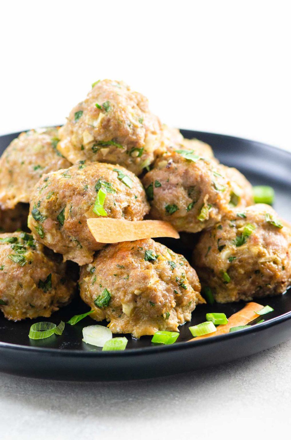 Asian-inspired Pork Meatballs: Quick, Easy, Baked - Umami Girl