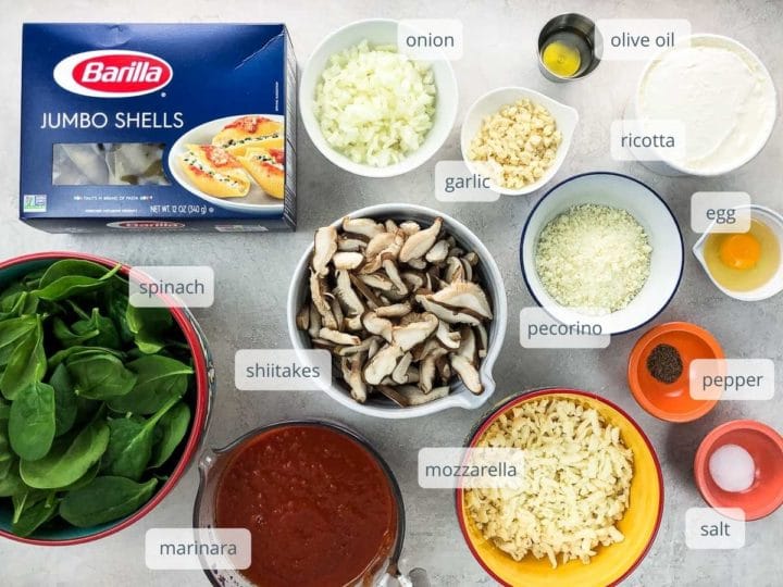 Stuffed Pasta Shells with Ricotta, Spinach, and Mushrooms - Umami Girl