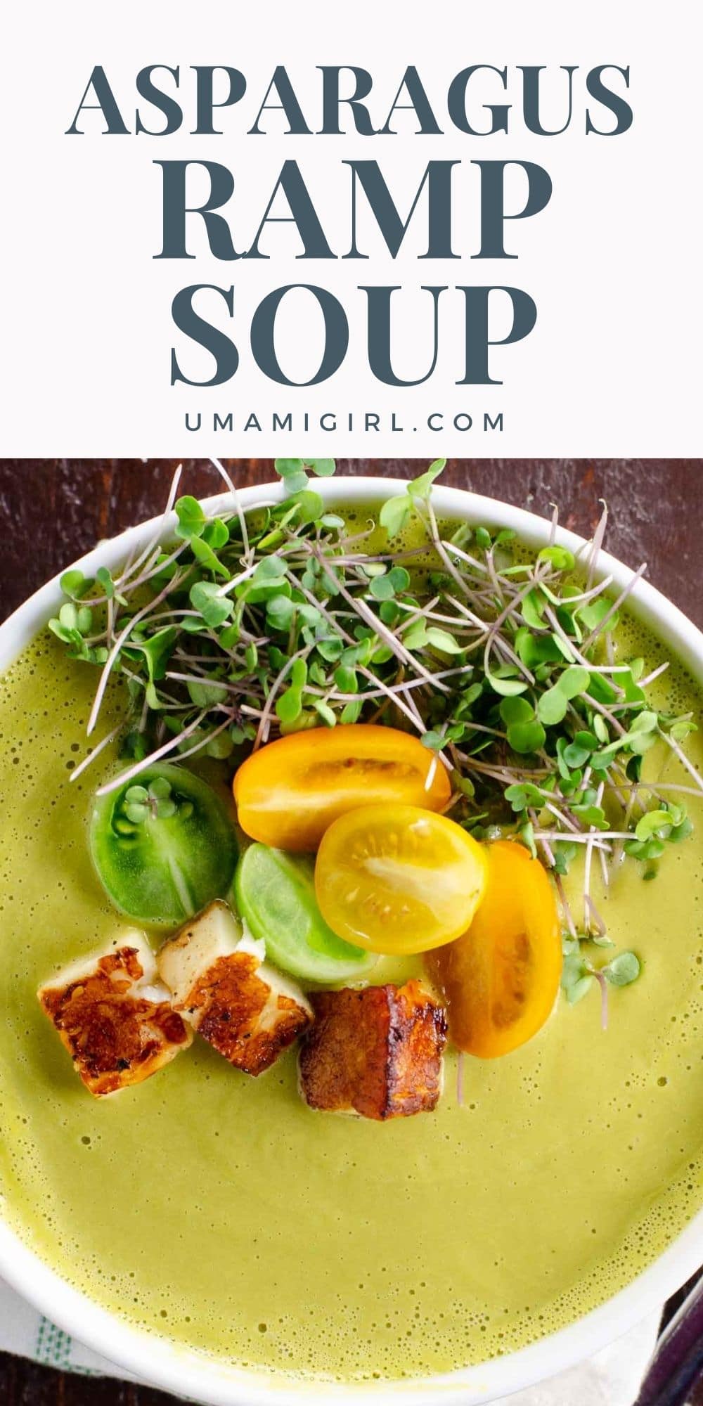 Creamy Asparagus Ramp Soup (or Use Garlic) - Umami Girl