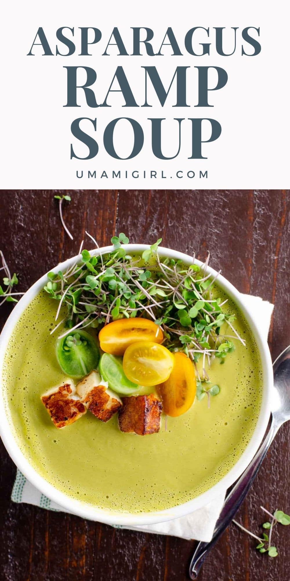 Creamy Asparagus Ramp Soup (or Use Garlic) - Umami Girl
