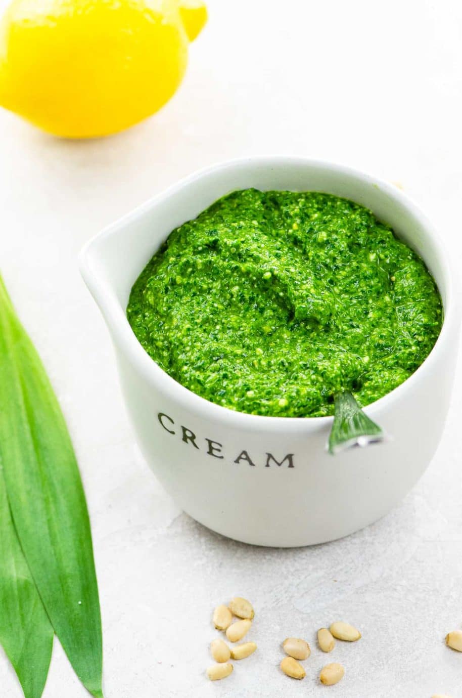 Ramp Pesto Recipe with Basil and Spinach - Umami Girl