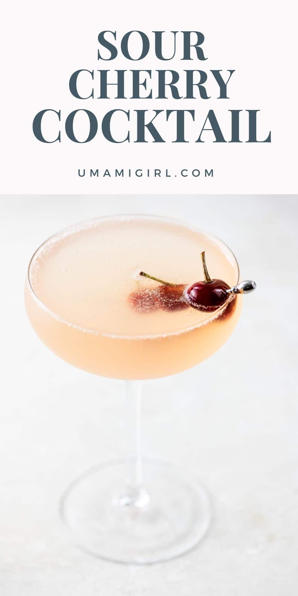 Sour Cherry Cocktail: A Seasonal French 75 - Umami Girl