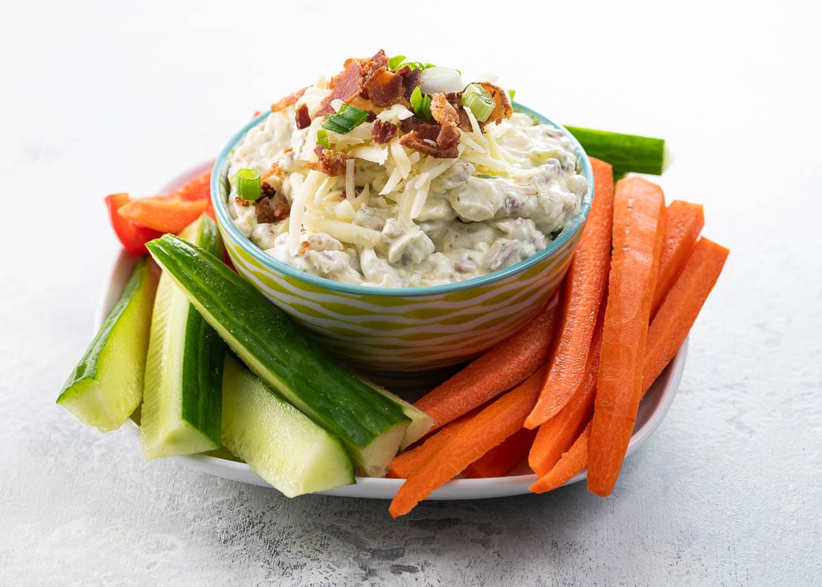 Cheddar Bacon Ranch Dip - Umami Girl