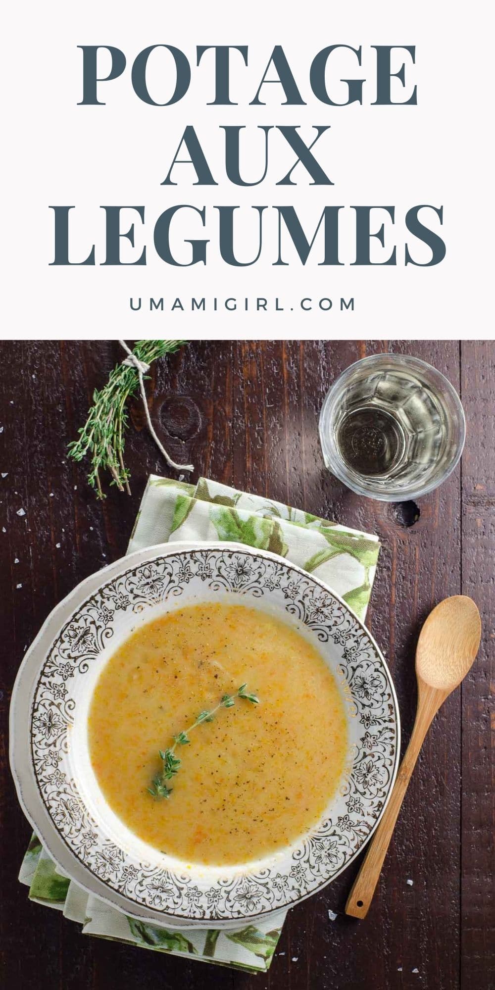 Potage aux Legumes (Rustic French Vegetable Soup) - Umami Girl