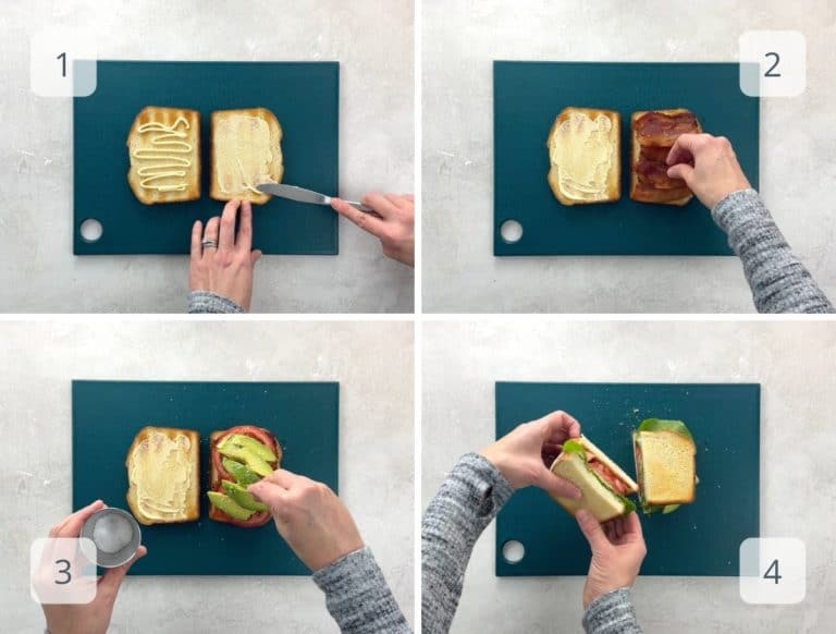 BLAT Sandwich (Bacon, Lettuce, Avocado & Tomato) - Umami Girl