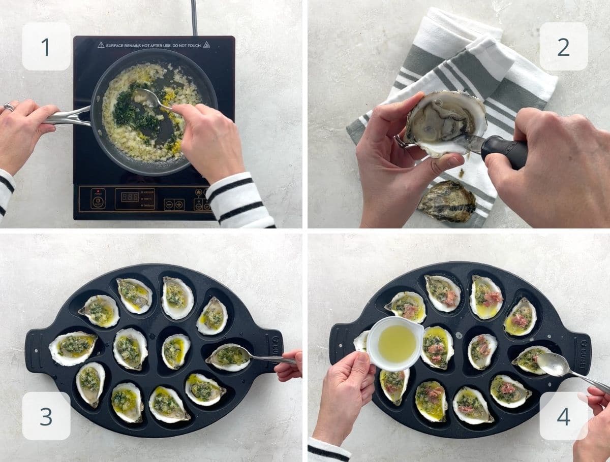 Baked Oysters with Shallot Herb Butter and Prosciutto - Umami Girl