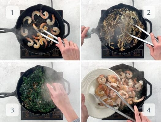 Shrimp Skillet with Shiitake Mushrooms and Kale - Umami Girl