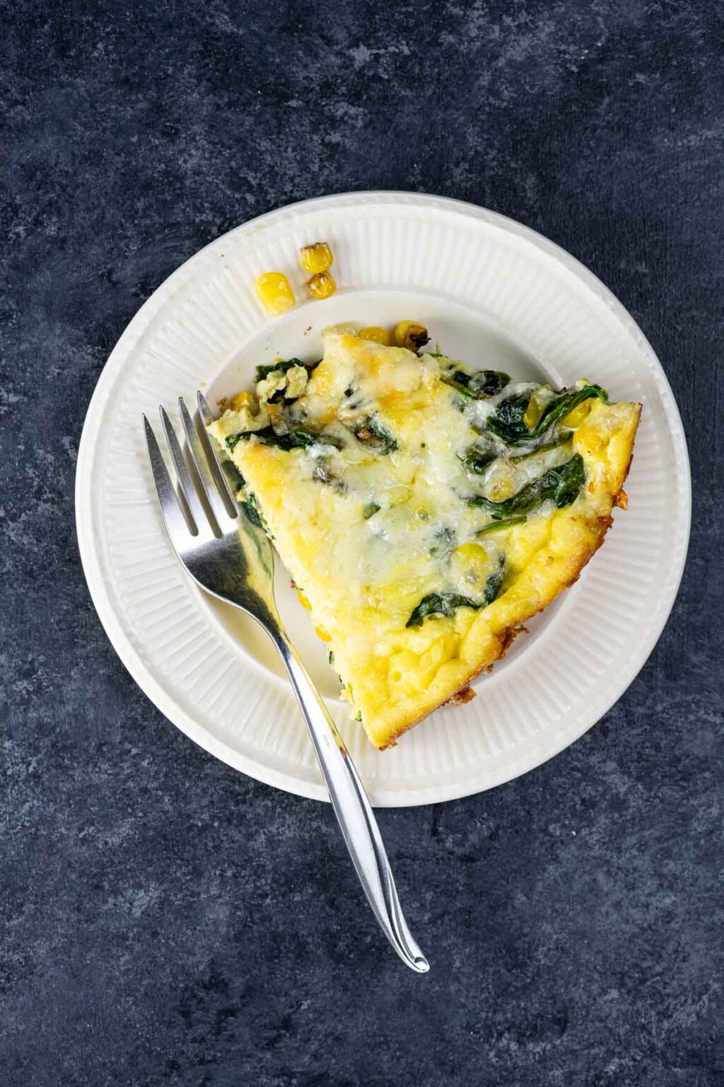 Spinach, Cheddar, and Corn Frittata - Umami Girl