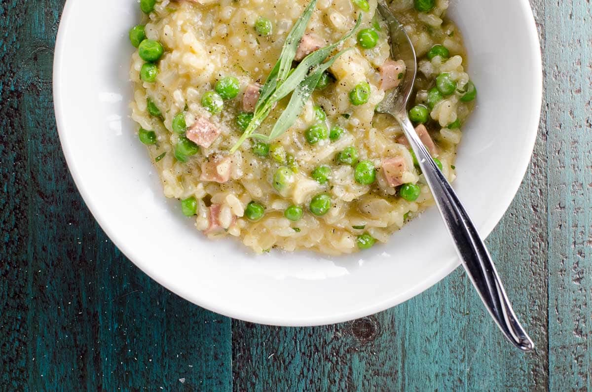 Ham and Pea Risotto - Umami Girl