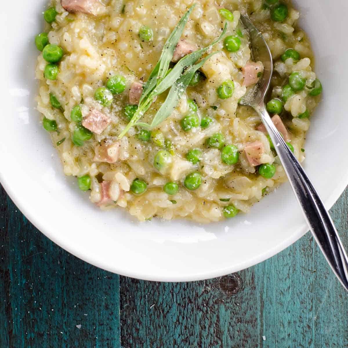 Ham and Pea Risotto - Umami Girl