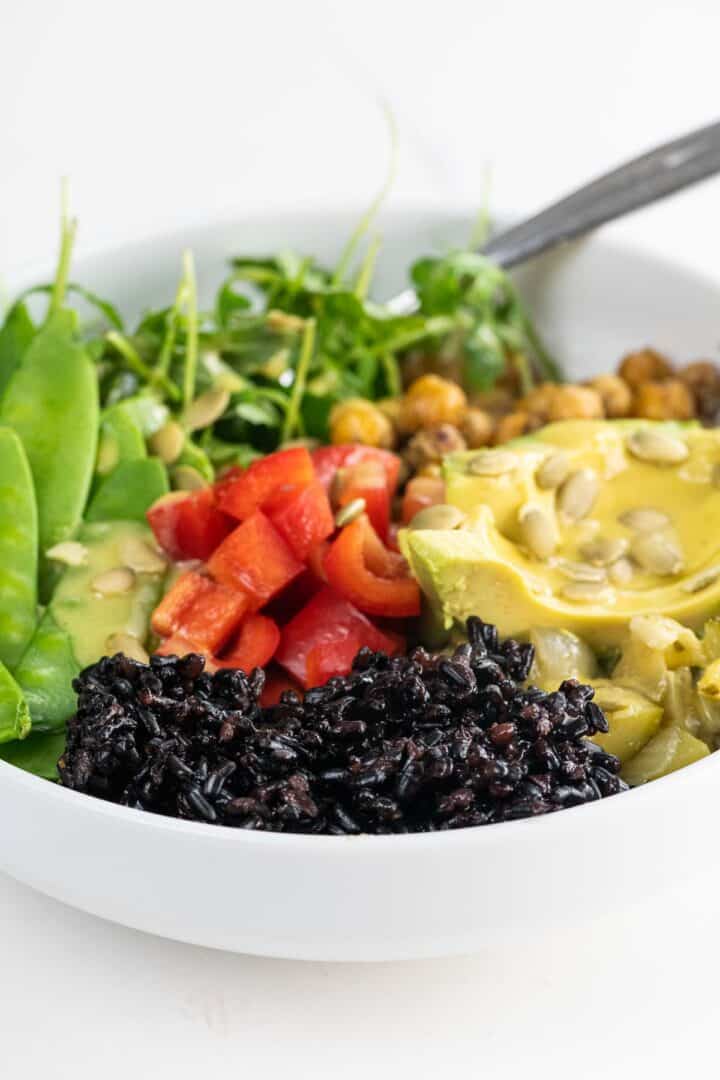 Vegan Buddha Bowl with Forbidden Rice - Umami Girl