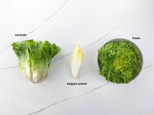 Endive and Escarole Salad with Olive Vinaigrette - Umami Girl
