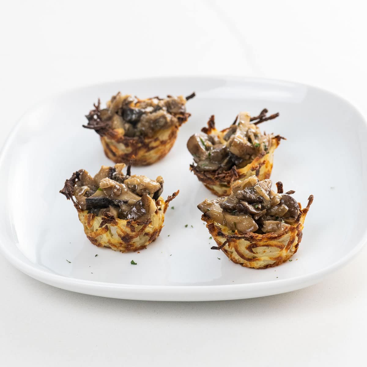Potato Nests with Marsala Mushrooms - Umami Girl