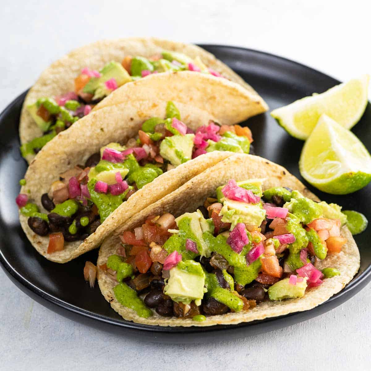 Black Bean Vegan Tacos - Umami Girl